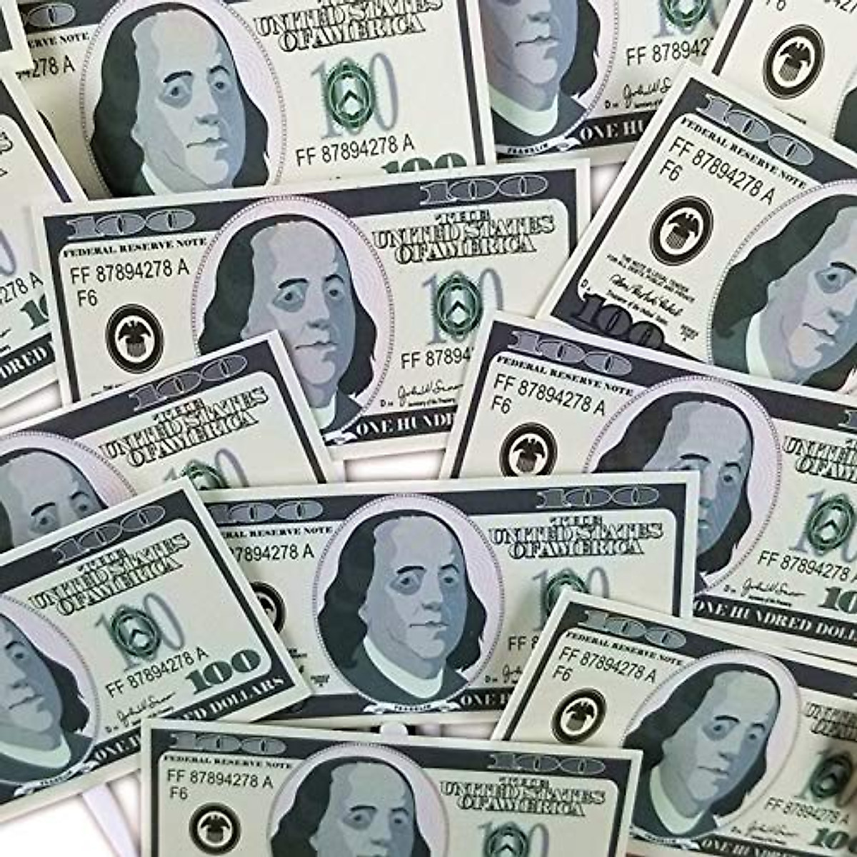 YiiiGoood Money Theme Decoration KIT Bill Dollar Signs Birthday Banner & Cupcake Toppers & Crown Set for Birthday Casino Wedding Showers Retirement Anniversary Graduations Party
