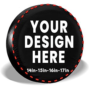 Custom Spare Tire Cover Personalized Wheel Tire Cover Add Your Own Photo Text Logo Waterproof Dust-Proof Spare Wheel Cover Protectors for Trailer Truck SUV Universal All Vehicles