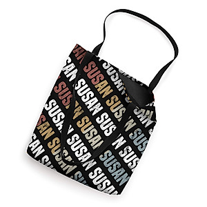 Vintage First Name Pattern Retro Forename Gift for Susan Tote Bag
