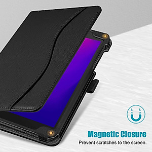 Fintie Case for Alcatel Joy Tab 2 (9032Z) / TCL Tab 8 (9038s) Tablet - [Hands Free] Multiple Angle Viewing Folio Stand Cover with Pocket (Black)