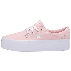 DC womens Trase Platform Skate Shoe, Light Pink, 6.5 US