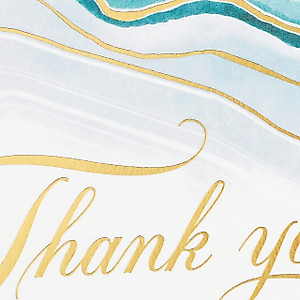 Hallmark Funeral Thank You Cards, Watercolor Agate (20 Thank You for Your Sympathy Cards with Envelopes)