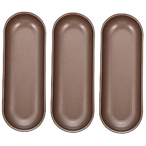 SOLUSTRE 3pcs Bread Mold Oven Roasting Pan Bread Loaf Pan French Pan Bratwurst Hot Dog Food Supplement Hot Dog Baking Mold Bread Baking Pan Bread Baking Mold Frying Pan Golden Steel
