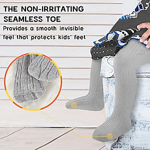 WEWINK PLUS Baby Toddler Girls Tights 3 Pack Knit Cotton Dance Leggings Pants for Infant Girl Stockings (style B twist, 0-6 month)