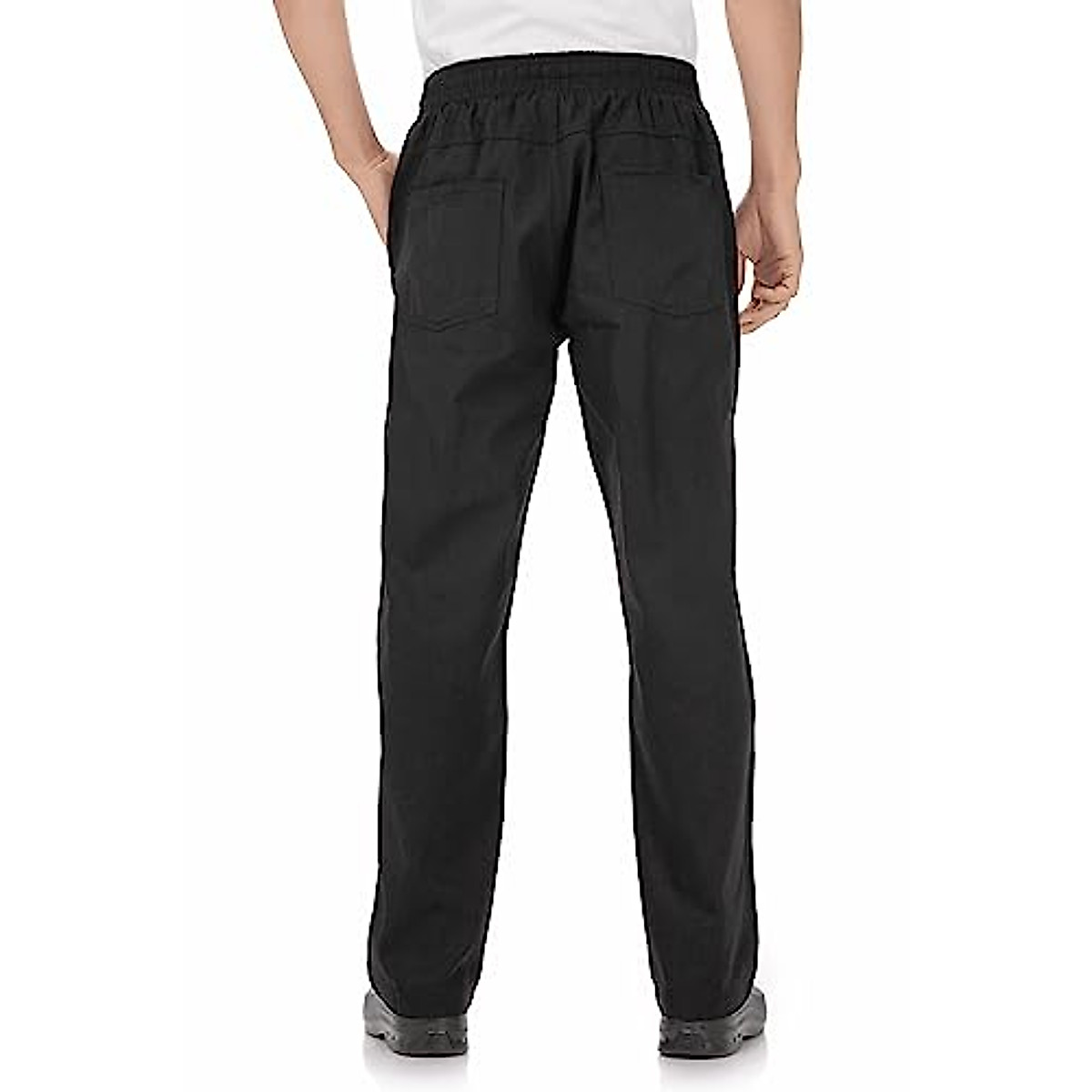 Chef Works Men's Better Built Baggy Chef Pants, Black, Large