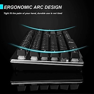 Wireless Mechanical Feel Keyboard and Mouse Set,2.4Ghz Cordless Gaming Keyboard for Laptop Desktop PC Strong Compatible with Windows,ios,Android(above 4.0),etc -No Backlight