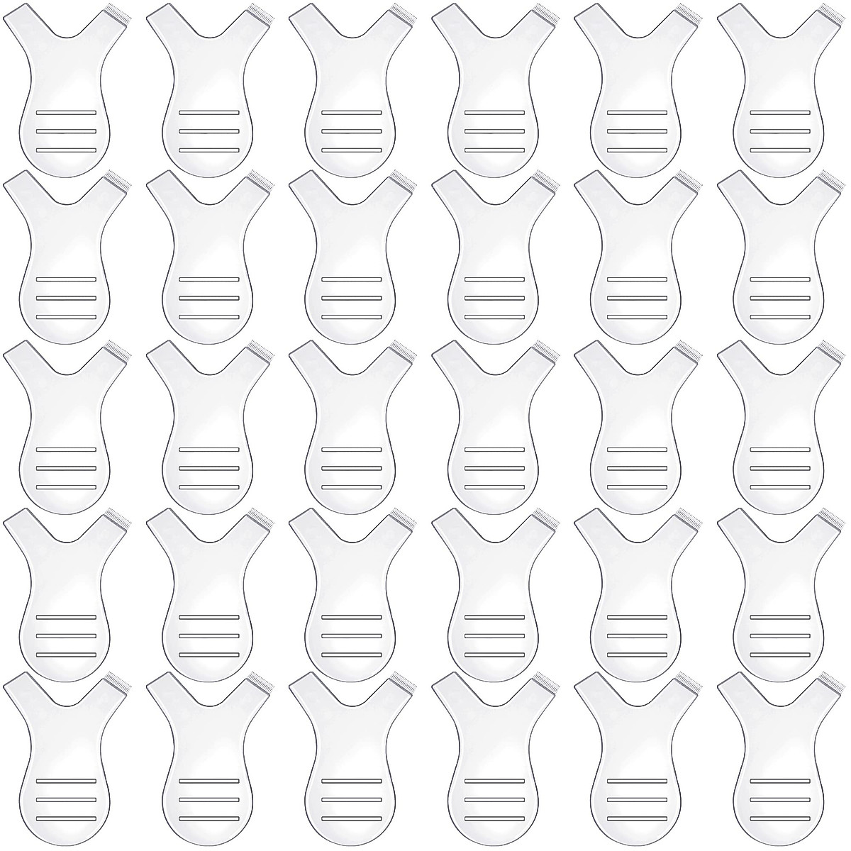 Yaomiao 30 Pieces Y Lash Lift Tool Y Shape Eyelash Brush Comb Lash Perm Lift Brush Silicone Grafting Eyelash Lift Brush for Eyelash Extension Makeup Tool (Clear Color)