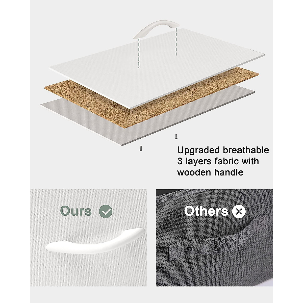 Crestlive Products Tall Dresser Vertical Storage Tower - Sturdy Steel Frame, Wood Top, Easy Pull Fabric Bins - Organizer Unit for Bedroom, Hallway, Entryway, Closets - 5 Drawers(White)