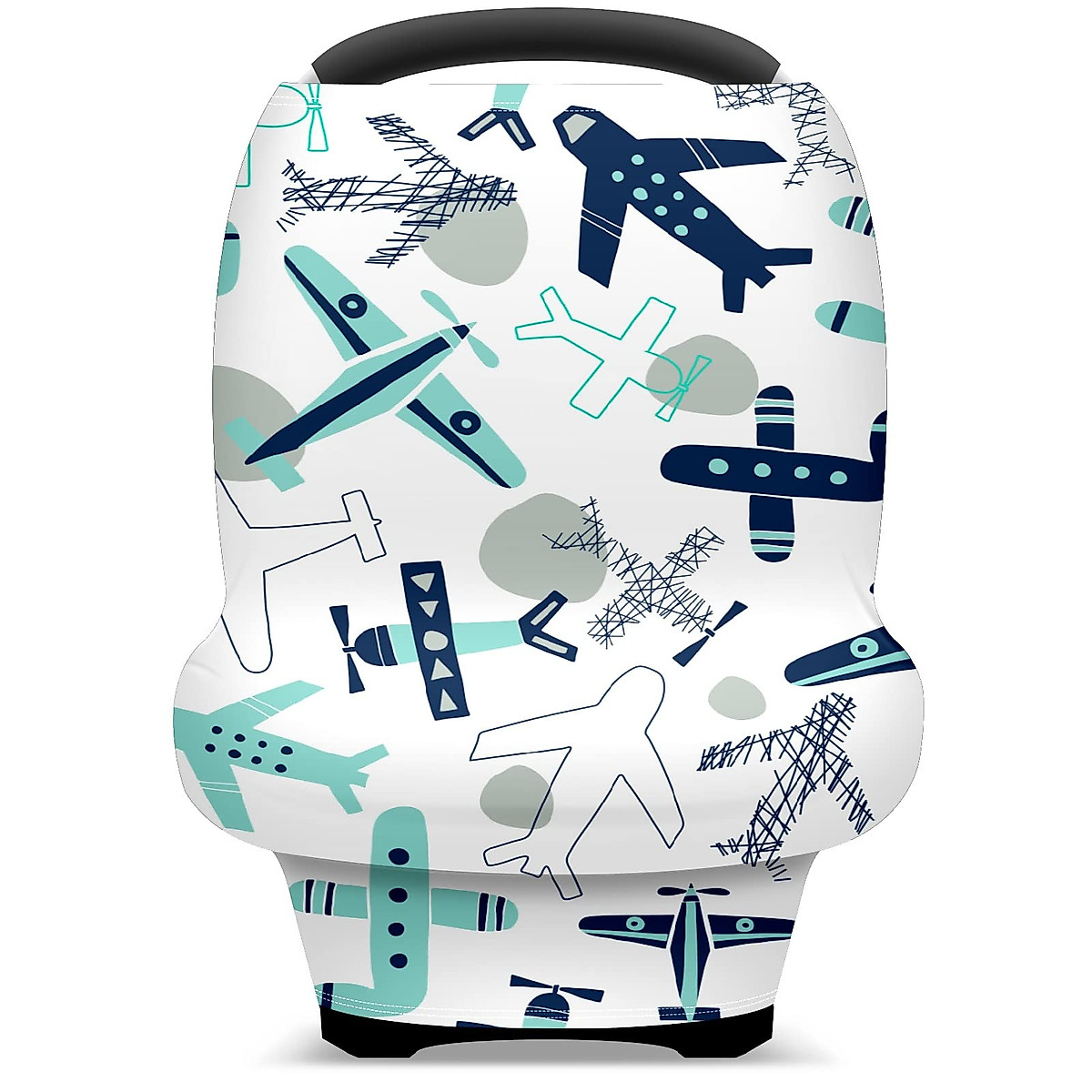 Baby Car Seat Stroller Covers Classic Glen Plaid Nursing Cover Breastfeeding Scarf Soft Breathable Stretchy Coverage Carseat Canopy Cover for Boys and Girls Multi Use for Baby Shower