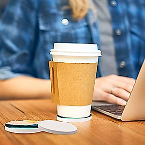 Sylfairy Car Coasters 4 Pack, 2.56" Absorbent Ceramic Coasters for Car, Absorbent Car Cup Holder Coasters for Drinks to Keep Your Car Cup Holders Clean and Dry