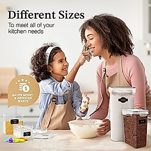 Chef's Path Bundle of Extra Large and Variety Airtight Food Storage Containers - Pack of 28 BPA Free Kitchen Canisters for Cereal, Rice, Flour, Bulk Food Storage - Free Labels, Marker and Spoons