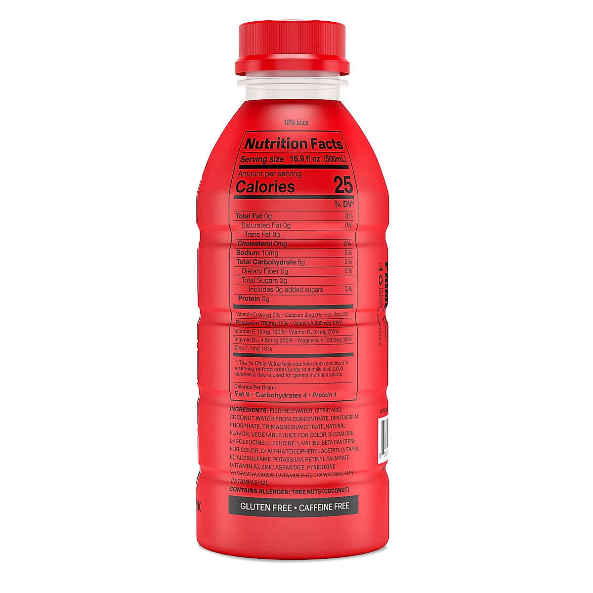 PRIME Hydration TROPICAL PUNCH | Sports Drinks | Electrolyte Enhanced for Ultimate Hydration | 250mg BCAAs | B Vitamins | Antioxidants | 2g Of Sugar | 16.9 Fluid Ounce | 12 Pack