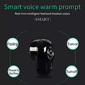 Gilroy Bluetooth Earbud, Single Wireless Earphone, Mini Bluetooth Headset Hands-Free Car Headphone, Bluetooth Earpiece for Smart Phones PC TV Audiobook Rose Gold