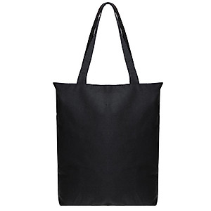 Women Girl Single Shoulder Portable Musical Symbol Canvas Bag (Black)