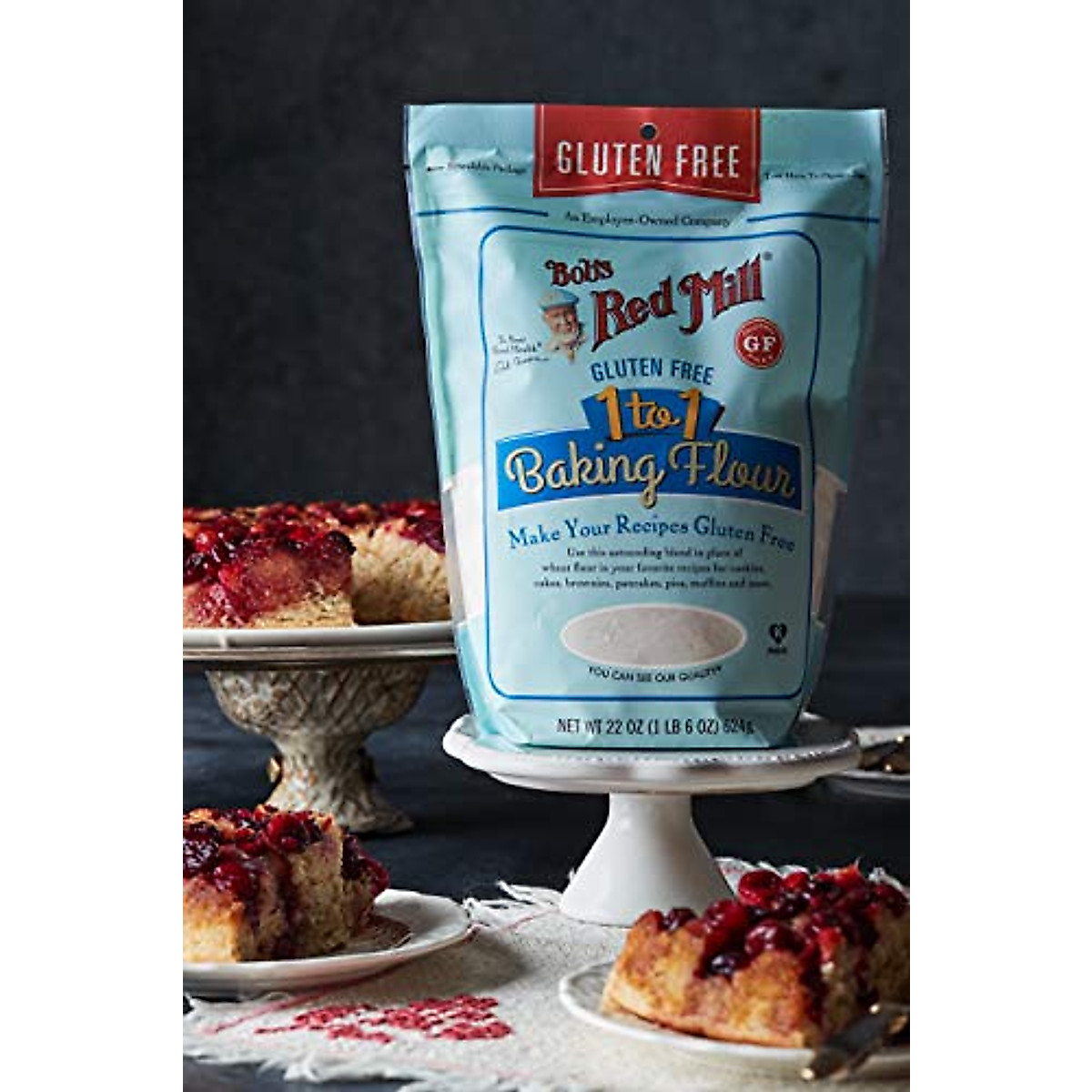 Bob's Red Mill Gluten Free 1-to-1 Baking Flour, 22-ounce (Pack of 4)