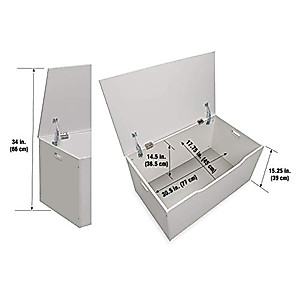 Badger Basket Flat Top Toy Box and Storage Bench for Kids, Playroom Storage, White