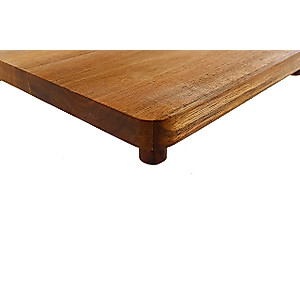 soldbbq Grill Griddle Cutting Board With 4 Legs for Blackstone, Acacia Wood Cutting Board for Camp Chef and More Grill Griddle, 11.8" L x 11.8" W