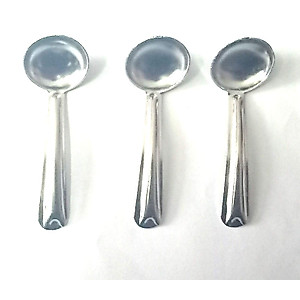 Indian Crafts idea Stainless Steel Oil and Ghee Pot of Spoons, Stainless Steel Ghee,Oil Pot with Spoon for Kitchen Dining Storage Container, Set of 6(7 cm)