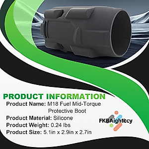 49-16-2960 Protective Boot Compatible with Milwaukee M18 Fuel Mid-Torque Impact Wrench Protective Boot for Milwaukee 2960-20 2962-20 2962P-20 Assembly Accessories Part