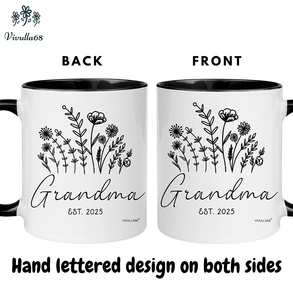 Christmas Gifts for First Time Grandparents - Grandparents Baby Announcement Gifts Est 2025, Pregnancy Announcement For Grandparents Mug Set, Promoted To Grandparents, New Grandma And Grandpa Mugs