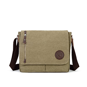 Sechunk Canvas Small Messenger Bag Shoulder bag Cross body bag for men boy