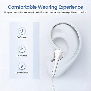 2 Pack with Apple Earbuds 3.5mm Wired Earbuds/Headphones/Earphones Built-in Microphone & Volume Control【with Apple MFi Certified】 Compatible with iPhone,iPad,iPod,Computer,MP3/4,Android