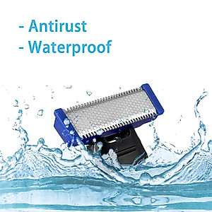 2PCS Shaver Replacement Head Compatible with Micro Touches Solo Trimmer Replacement Blades Solo Razor Blades (2PCS+2 Brushes)