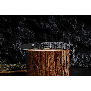 CNYJ Folding Knife Everyday Carrying Pocket Folding Knife D2 Steel Blade G10 Tactical Handle EDC Knife Water Ripple Style Handle