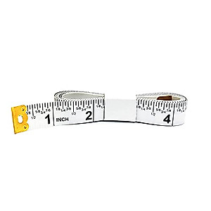 Perfect Measuring Tape All-Purpose 60 Inch Double Sided Fractional Inches and Millimeter/Centimeter Tape Measure TR-16-frac (60 inch White)