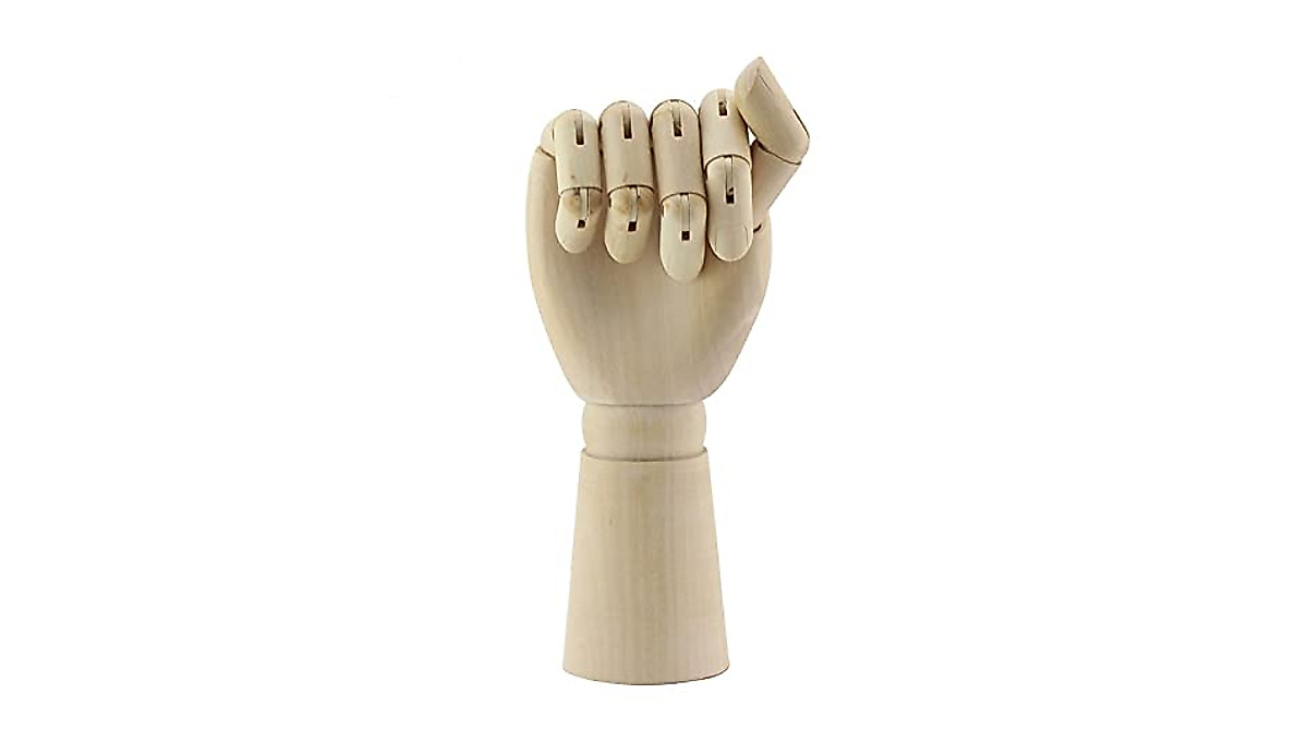 Wood Artist Drawing Manikin - Articulated Wooden Hand for Artists & Decor