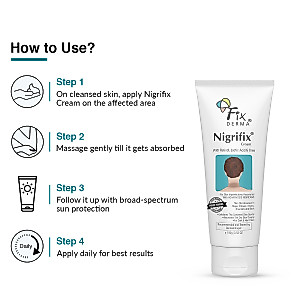 FIXDERMA Nigrifix Cream for Acanthosis Nigricans with Lactic Acid | Dermatologist Tested Retinol Cream | Useful for Dark Body Parts like Neck, Ankles, Armpits & Elbows –3.52 FlOz