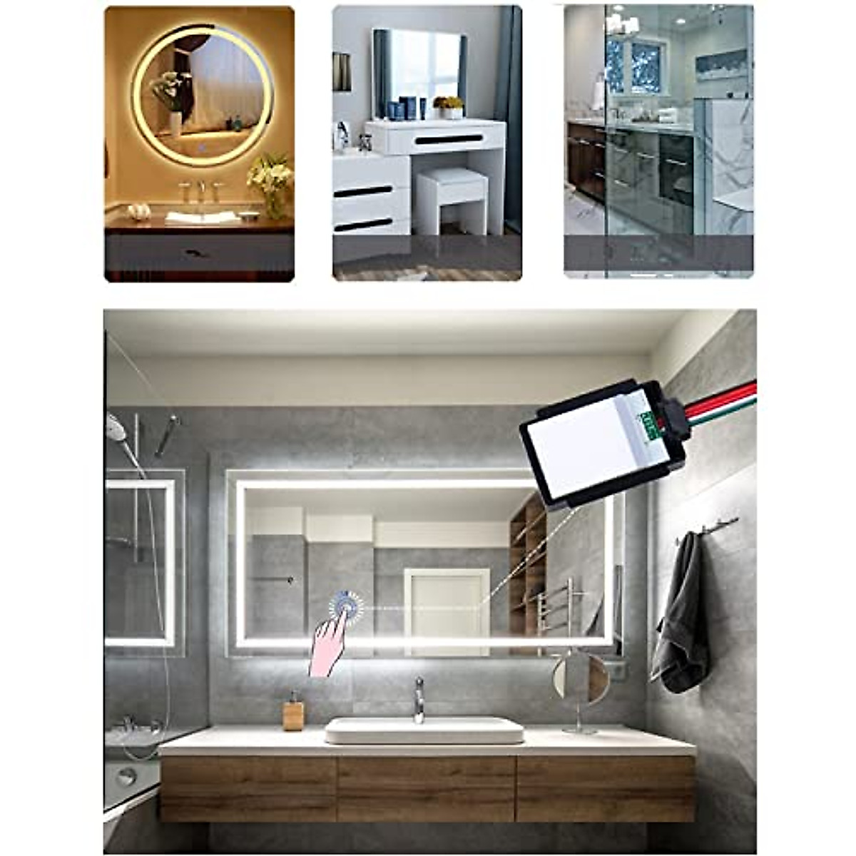 Bathroom Dimmable Swicth LED Dimmer 12-24V Touch Sensor Light Switch for Bathroom Mirror