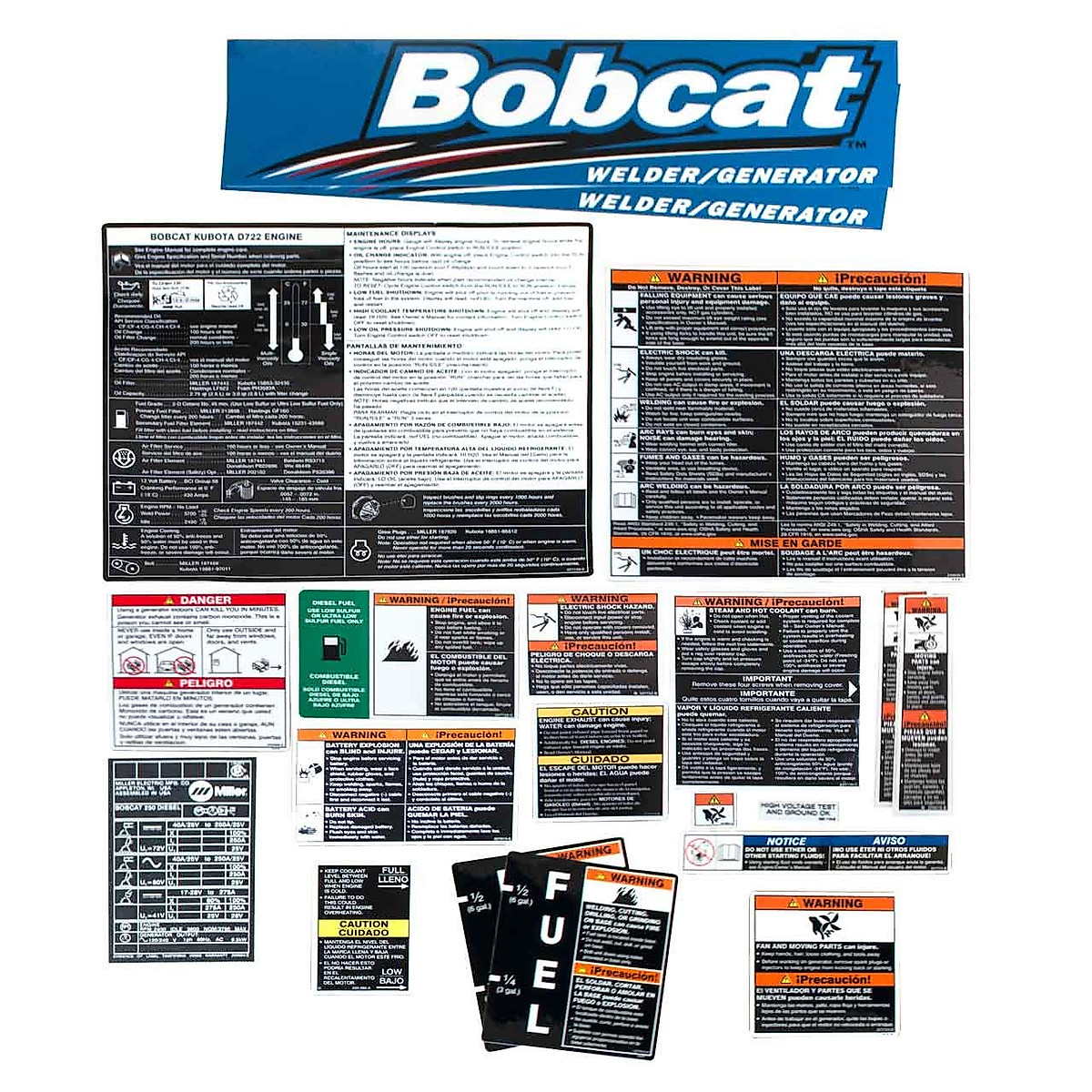 Miller 219946 Label Kit for Bobcat 250