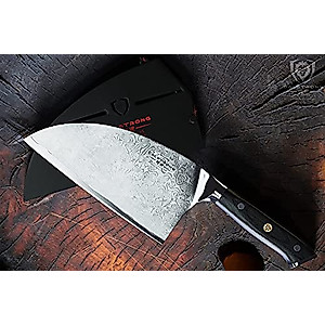 Dalstrong Serbian Chef Knife - 8 inch - Meat Cleaver - Shogun Series ELITE - Japanese AUS-10V Super Steel Kitchen Knife - G10 Handle - Sheath Included