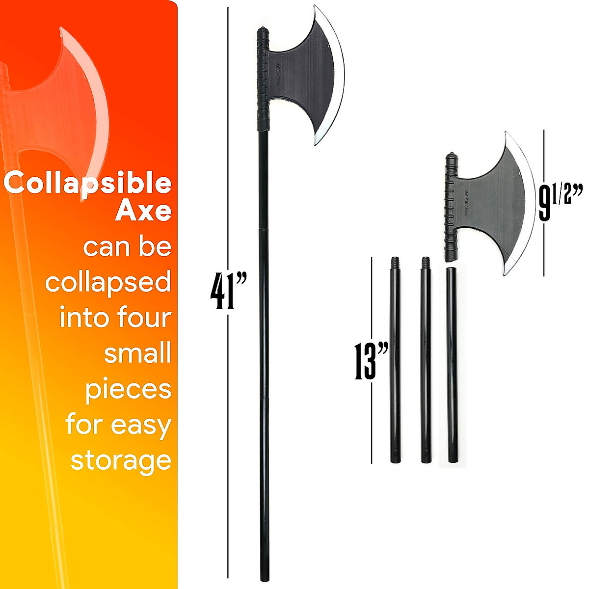 Skeleteen Viking Medieval Costume Axe - Grim Reaper Executioner Fake Blade Costume Battle Axe