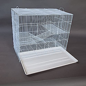3-Tiers Small Animal Habitate Critter Cage Mouse Hamster Rat Gerbil Guinea Pig Home Sugar Glider Chinchilla Ferret (24" Length x 16" Depth x 24" Height, White)