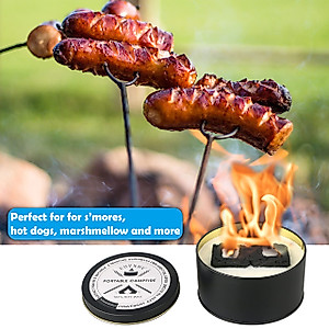 EUPNHY Portable Campfire | Portable Fire Pit | Smores Maker | Lightweight and Portable | 3-5 Hours of Burn Time | Convenient-No Wood-No Embers-No Hassle | Great Gifts for Picnics, Camping and More.