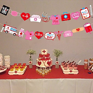 Nurse Theme Banner Nurse Graduation Party Bunting Decorations Congrats to Nurse Garland for Hospital Rn Theme Party Medical School Graduation Party Nurse Day Party Birthday Party Decorations