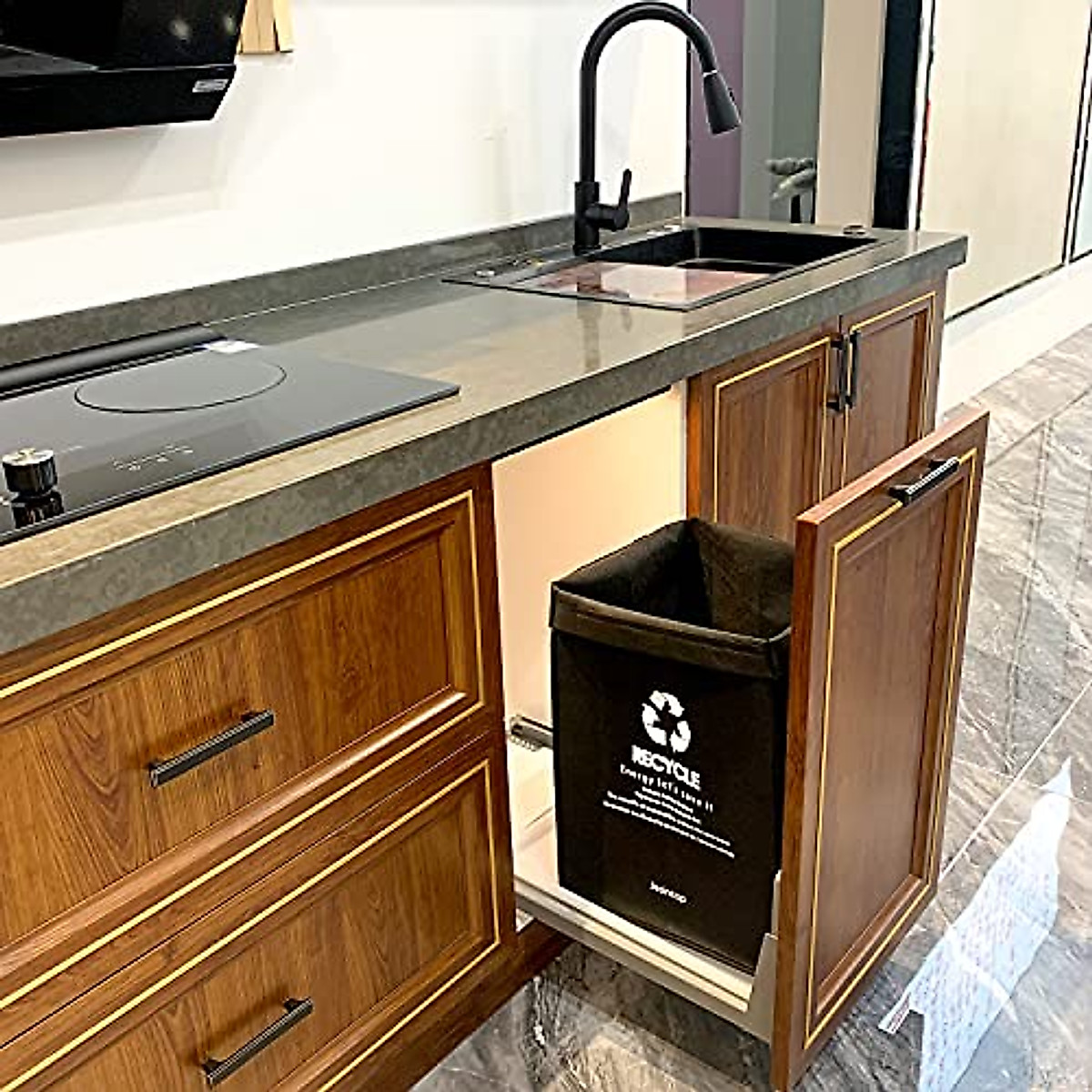 Jesintop Recycle Bins for Kitchen,Ultra-Large Capacity Recycle Waste Bin Bags for Kitchen Home Trash Sorting Bins Organizer Baskets,29 Gal Series(2pcs)