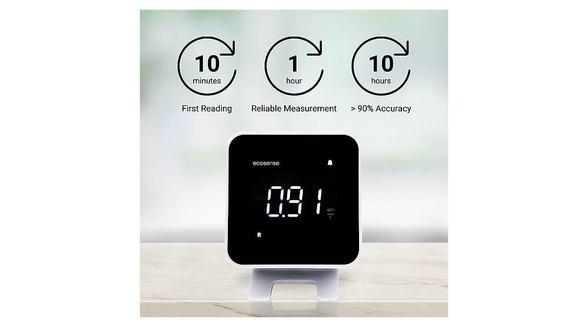 Ecosense EB100 EcoBlu - Fast, Easy Home Radon Detector