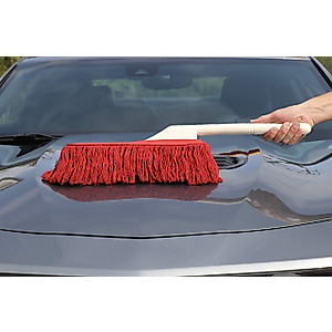 The Original California Car Duster California Car Duster 62443 Standard Car Duster with Plastic Handle, Red 25 Inch