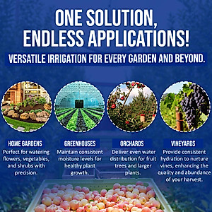 DripRack WHERE EVERY DROP MATTERS... Pressure Compensating Drippers (Pack of 100) - 2L/h Flow Rate by- Ideal for Home Gardens, Orchards, and Greenhouses