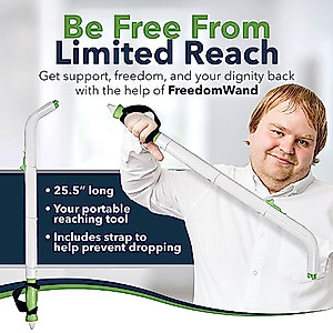 Multipurpose Toilet Aid – 25.5” Bathroom Aids for Wiping for People w/Range of Motion Limitations – Portable Toilet Aids for Wiping Bottom, Holding Tissue, Razor & Other Personal Hygiene Products