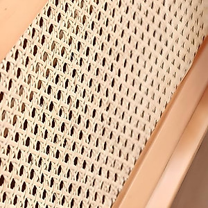 RUNNUP Modern Farmhouse Kitchen Dining Room Table Home Furniture Kitchen Table with Rattan Pedestal for Kitchen, Bar, Living Room, Breakfast Nook, Small Space, 47.2"L x 23.6"W x 29.5"H Without Chairs