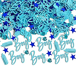 1300 Pcs Baby Shower Decorations Confetti, Boy Shower Gender Reveal Birthday Party Table Decoration Supplies (Blue)