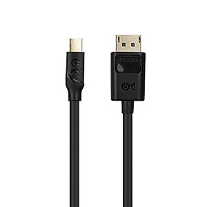 Cable Matters 4K Mini DisplayPort to DisplayPort Cable (DisplayPort to Mini DisplayPort) in Black 6 Feet - 4K 60Hz, 2K 144Hz Monitor Support