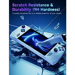JSAUX ROG Ally Screen Protector 2-Pack, Anti Glare 9H Hardness Tempered Glass Screen Protector with Guiding Frame, 7 inch Anti-Scratch Screen Protector for ASUS ROG Ally/ASUS ROG Ally X 2024