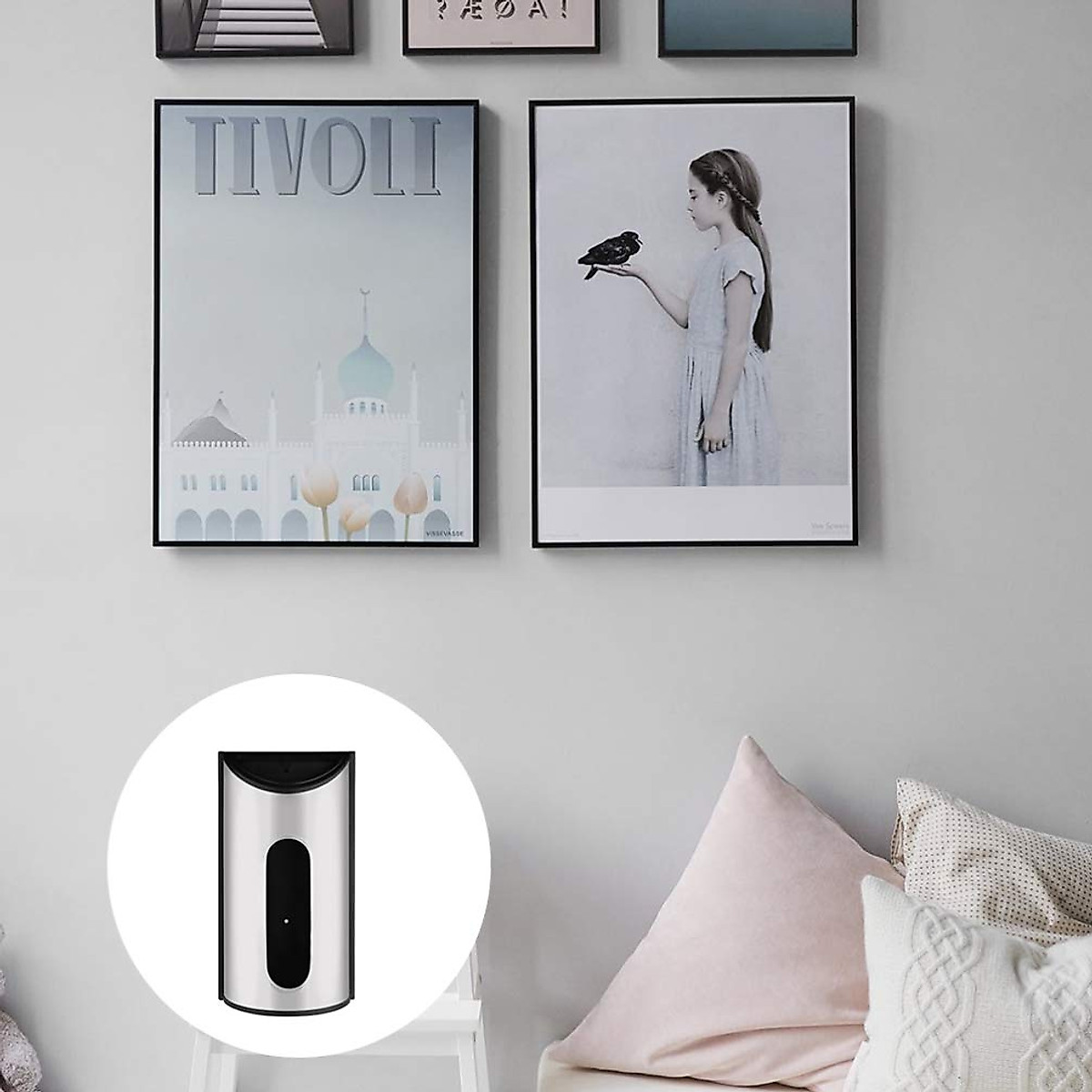 DOITOOL Stainless Steel Grocery Bag Dispenser Wall Mount Plastic Bag Holder Organizer Garbage Bag Container for Home Kitchen