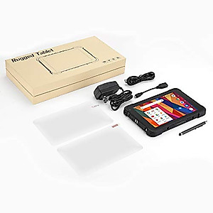 MUNBYN Rugged Android Tablet Scanner IRT01, 8-inch Tablet Android 10 Zebra SE2707 Scanner 700 nits Outdoors Heavy Duty Tablet IP67 MIL-STD-810G Sunshine Readable, Inventory Mobile Handheld Computer