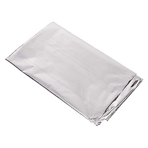 Juvale 3 Pack Metallic Silver Plastic Tablecloth for Birthday Party Decorations (Shiny Foil, 54x108)